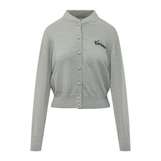 Kenzo Eiffelturm-Strickjacke - - Knitwear - Damen - Grau - L