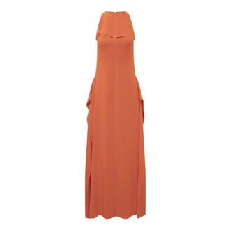 Lanvin Femme, Robes, Orange, Taille: 36 FR Ruffled Maxi Dress