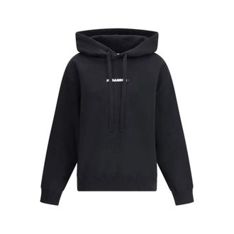 Jil Sander Minimalistischer Hoodie mit Signatur-Print - - Sweatshirts & Hoodies - Damen - Schwarzk - M