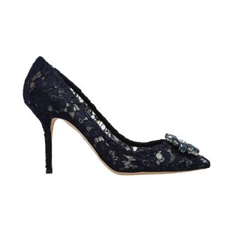 Dolce & Gabbana Bellucci Spitzenpumps - - Shoes - Damen - Blau - 40 1/2 EU