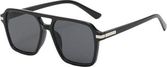 Generic Lunettes De Soleil Carr&eacute;es &Agrave; Grande Monture For Femmes, Style Streetwear, For Hommes, Id&eacute;ales For Les Activit&eacute;s De Plein Air.(Black)
