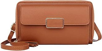 Generic Fashion Ladies Small Square Bag Messenger Bag Mobile Phone Bag Fashion Wallets For Men Fashion, marron, Taille unique