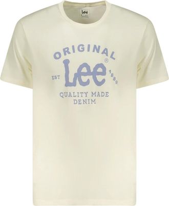 Lee Homme, Tops, Beige, Taille: 2XL Big Logo Tee
