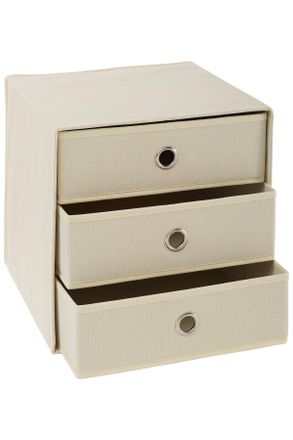 CARRYHOME Faltbox, Natur, Silber, Metall, Textil, Karton, 32x32x31.5 cm, faltbar, Ordnen & Aufbewahren, Aufbewahrungsboxen, Faltboxen