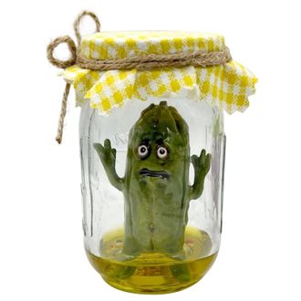 Generic Mini Pickle Jar - Transparente und lustige Gem&uuml;sefigur | Originalzubeh&ouml;r f&uuml;r Joy - Geeignet f&uuml;r die Inneneinrichtung - Arbeitsbereiche - Einzigartiges
