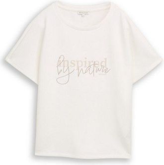 Tom Tailor T-Shirt T-Shirt Loose Fit Scuba T-Shirt mit Print