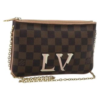 Louis Vuitton Sac bandouli&egrave;re Damier Ebene Pre-owned - Femme - Pre-owned - Brun - Taille: ONE Size