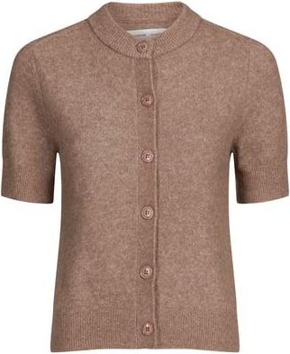 Sams&oslash;e & Sams&oslash;e Cardigan &agrave; col rond en laine m&eacute;lang&eacute;