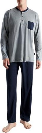 Ceceba Pyjama, 3-Knopfv, Offen Ensemble, Blaze Bleu Marine, 50 Homme