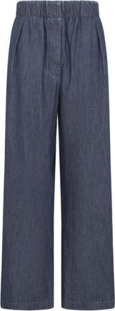 Jil Sander Femme, Jeans, Bleu, Taille: 40 FR Wide Leg Pantalons