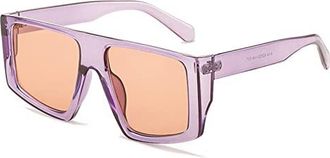 Generic Lunettes de soleil rétro à monture carrée pour hommes et femmes (couleur : G, taille : moyen) 2026, D, Taille unique