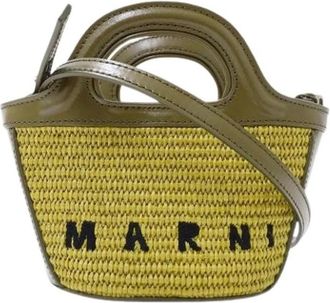 Marni Pre-owned Raffia Umh&auml;ngetasche - - Pre-owned - Damen - Gr&uuml;n - ONE SIZE