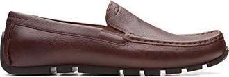 Clarks Oswick Chaussures en Cuir uni Marron fonc&eacute; Taille 42, Marron fonc&eacute; Lea., 42.5 EU