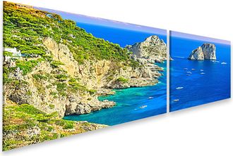 Islandburner Bild auf Leinwand Capri Insel Strand Faraglioni Klippen Italien Europa Panorama Bilder Wandbilder Poster