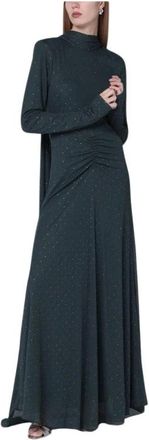 Rotate Rotate Birger Christensen - Robe Maxi &agrave; col &eacute;charpe - Femme - Robes - Vert - Taille: 36 FR