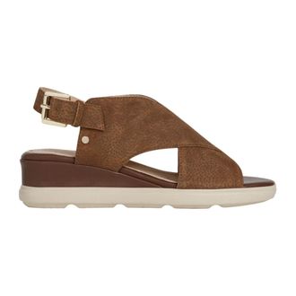 Geox Braune flache Sandalen D Pisa - - Shoes - Damen - Braun - 37 EU