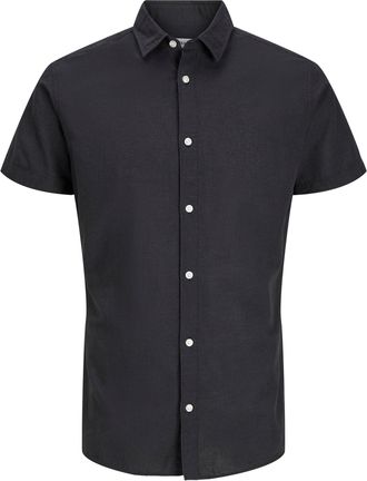 Jack & Jones Plus Size Herren Jjebreeze Shirt Sn Pls Kurzarmhemd, Schwarz, 4XL Große Größen EU