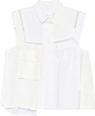 sacai Femme, Tops, Beige, Taille: 38 FR Haut sans Manches