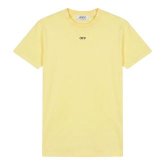 Off-white Weiches Baumwoll-T-Shirt - - Tops - Herren - Gelb - XS
