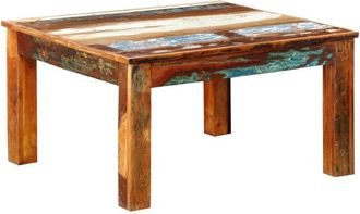 vidaXL Table basse carr&eacute;e Bois de r&eacute;cup&eacute;ration