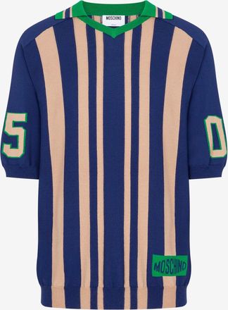 Moschino Pull stretch incrust&eacute; - Bleu