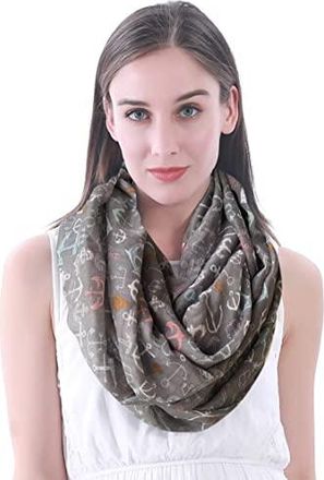 Lina & Lily foulard tube imprim&eacute; ancres (Gris)