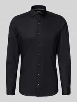 Olymp Level 5 Body Fit Business-Hemd aus Baumwolle mit Kentkragen