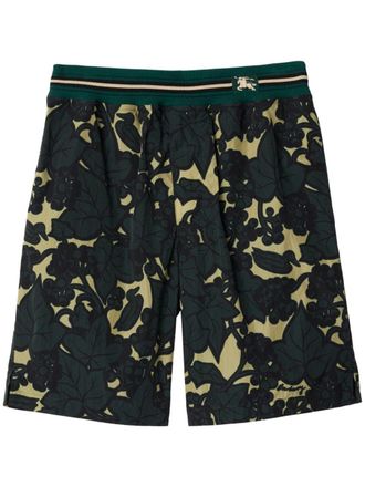 Burberry bermuda &agrave; fleurs - Noir
