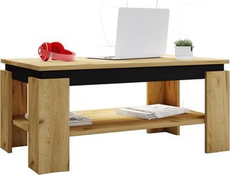 VCM Holz Beistelltisch | Couchtisch schlicht | Ma&szlig;e ca. H. 41 x B. 90 x T. 53cm | Wohnzimmertisch | Sofatisch - Rolas