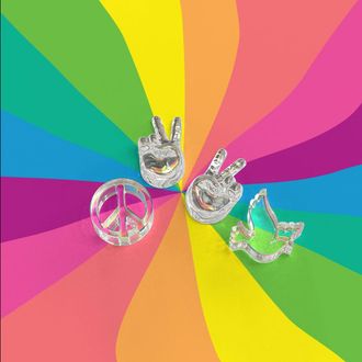 Winkee Peace Eisw&uuml;rfelform - Wiederverwendbare Silikonform f&uuml;r Eisw&uuml;rfel in Friedenssymbol-Designs, Perfekt f&uuml;r Cocktails & Getr&auml;nke - Geschenk an Weihnachte