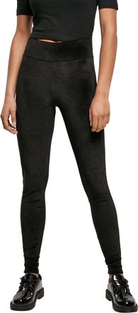 Urban Classics Ladies High Waist Velvet Leggings Frauen Leggings schwarz 3XL
