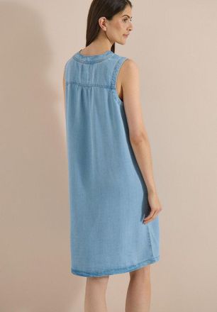 Cecil Sommerkleid mit V-Ausschnitt, knielang, hochwertige Lyocell-Qualit&auml;t