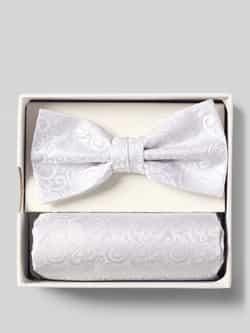 Prince Bowtie Fliege und Einstecktuch im Set aus reiner Seide