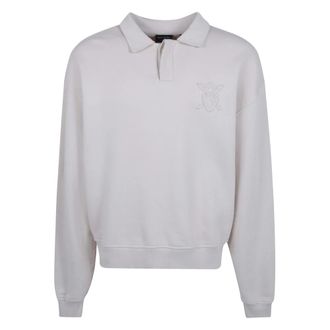 Daily Paper Clothing Oversized Shield Polo Pullover - - Sweatshirts & Hoodies - Herren - Beige - M