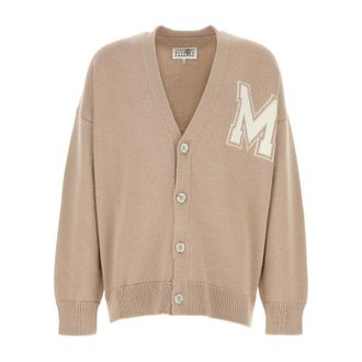 Maison Margiela V-Ausschnitt Cardigan - - Knitwear - Herren - Beige - L