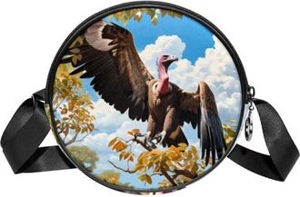 Generic Sac &agrave; bandouli&egrave;re rond pour femme, petit sac &agrave; bandouli&egrave;re mignon avec fermeture &eacute;clair, bretelles r&eacute;glables, sac &agrave; main rond d&eacute;contract&eacute; pour femmes 