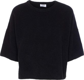 Filippa K Rundhalspullover - Schwarz