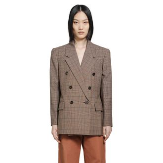 Chlo&eacute; Checked Wool Blazer