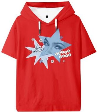 Generic Freya Skye Silent Treatment T-shirt &agrave; capuche unisexe &agrave; manches courtes pour homme et femme, Rouge, XXS