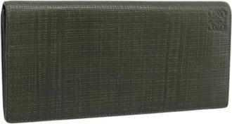 Loewe Portefeuille Long Pre-owned - Femme - Pre-owned - Vert - Taille: ONE Size