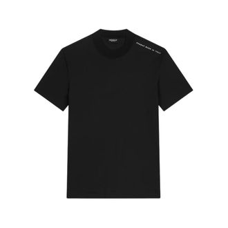 Dondup Baumwoll-Jersey T-Shirt mit Logo-Print - - Tops - Herren - Schwarzk - M