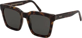 Retro Superfuture unisex, Accessoires, Brun, Taille: 54 MM Lunettes de soleil classiques Havana