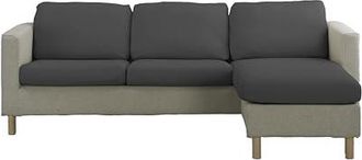 Estoralis | Java | Superelastischer Sofa-Sitz- und Rückenkissenbezug | Maximale Anpassungsfähigkeit | Farbe - C/ 11 Dunkelgrau | Größe L (zwischen 50-85 cm x 95