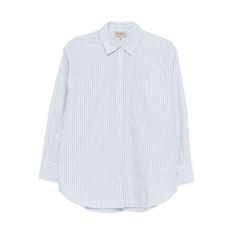Woolrich Gestreiftes Baumwollhemd - - Blouses & Shirts - Damen - Blau - XS