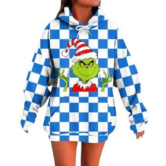 Generic Le Grinch Sweat A Capuche Femme Vêtements The De Oversize Polaire Deguisement Femmes Noel 2025 Moche Chaud Pilou Pulls Adulte Christmas Pyjama Vetemen