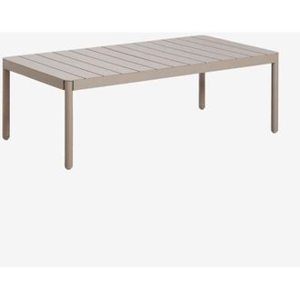 Sklum Rechteckiger Gartentisch 110x60 cm aus Aluminium Boleni Moka Braun