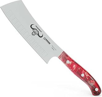 GIESSER seit 1776 - Made in Germany - Japanisches Kochmesser 16 cm, Kullenschliff Red Diamond, PremiumCut Yochobo No 1, K&uuml;chenmesser, Acryl, exotisch, rostfre