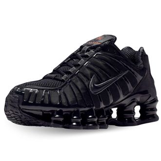 Nike Nike Herren Shox TL Sneaker, Mehrfarbig (Black/Black/MTLC Hematite/Max Orange 000), 42.5 EU