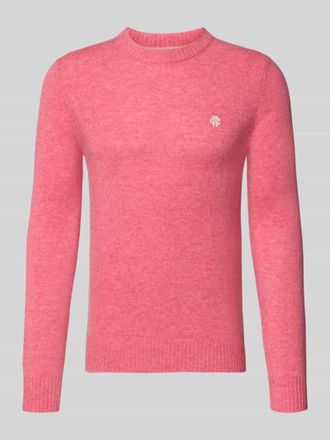 Mc Neal Slim Fit Strickpullover aus reiner Wolle mit Label-Stitching