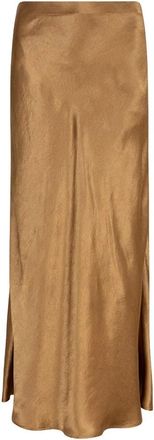 Esqualo Femme, Jupes, Jaune, Taille: 36 FR Skirt Long Acetate